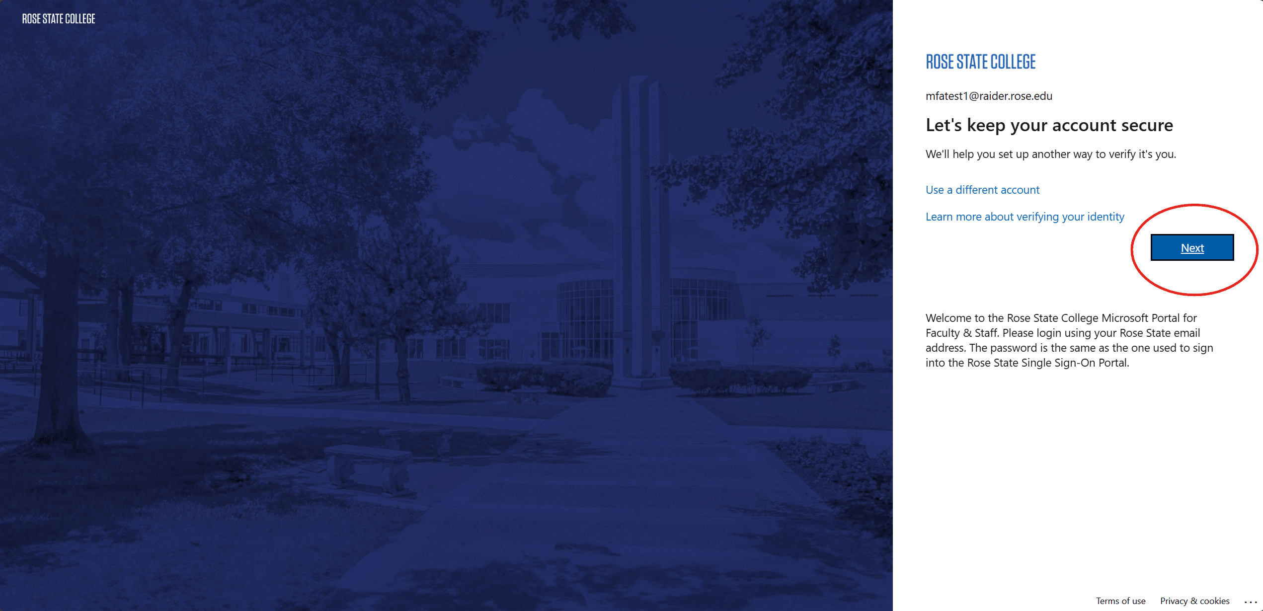 Multifactor Authentication Configuration Instructions – Rose State College