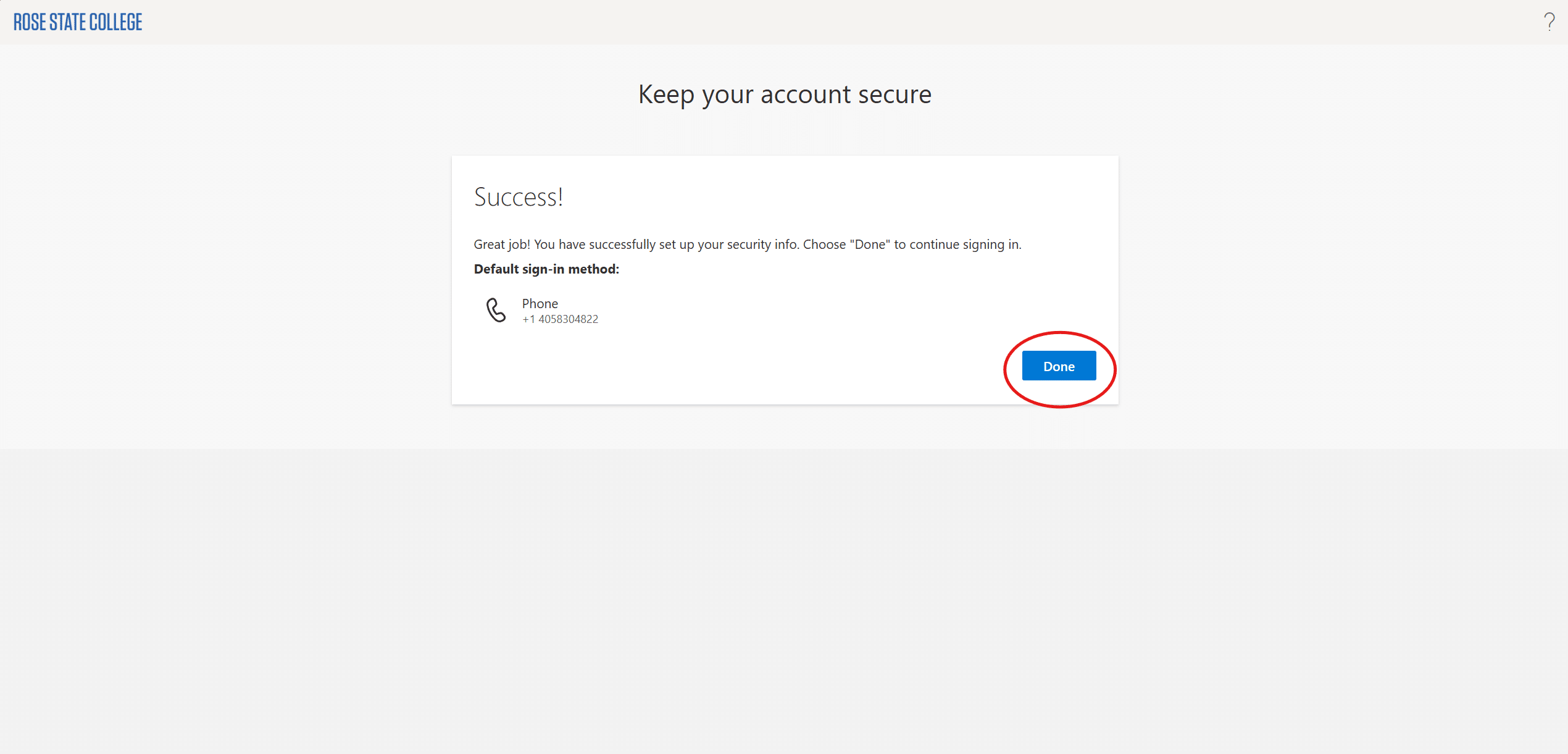 Multifactor Authentication Configuration Instructions – Rose State College